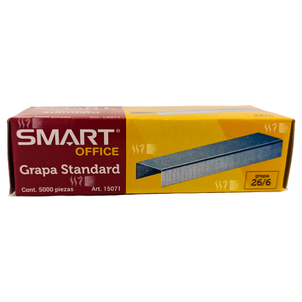 Grapa metálica Smart estándar 26/6 caja con 5000 piezas - 117 MX